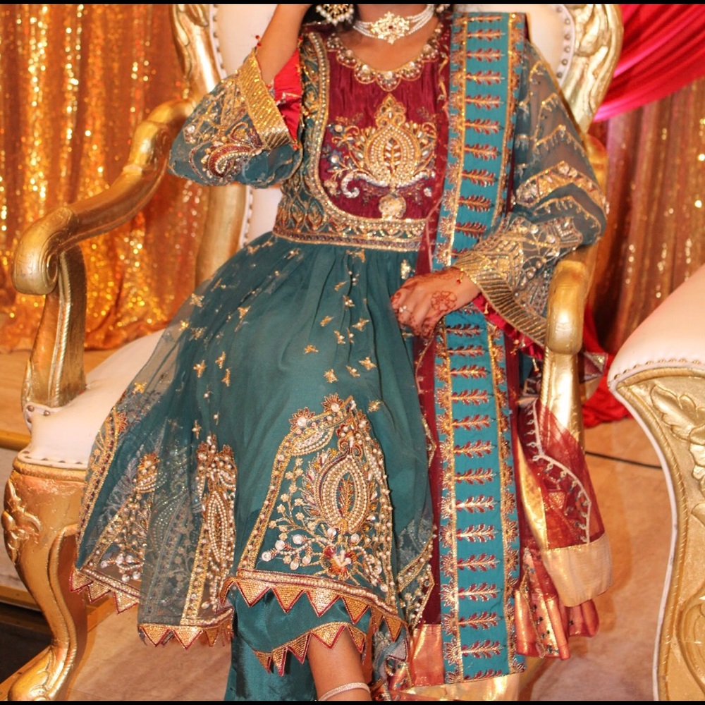 Pakistani/ Indian Wedding Dress. Faraq Style With Net… - Gem